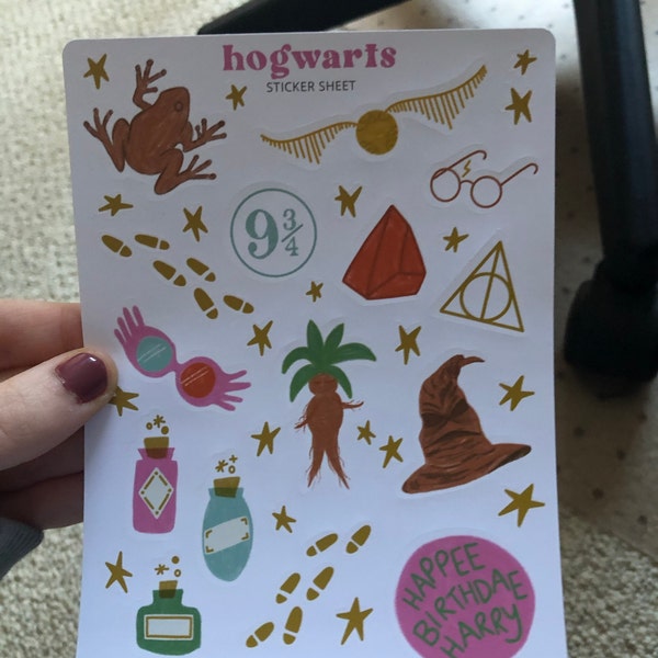 Wizard Sticker Sheet, Wizard Stickers, Planner Stickers, Bullet Journal ...