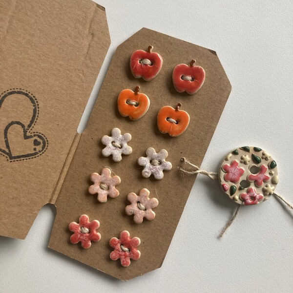 Large Ceramic Handmade Fish Buttons, Pottery Buttons Big Fish, Unique ...