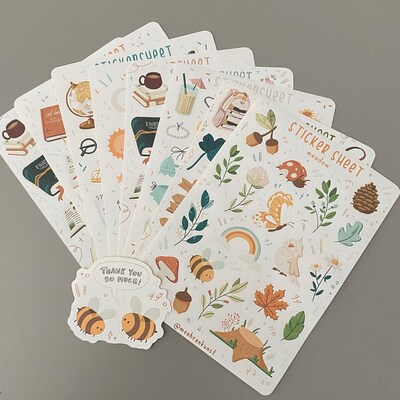 Sticker Sheet Reading Journaling Stickers for Your Planner - Etsy