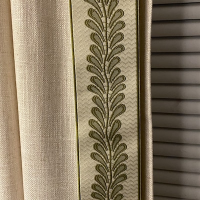 Velvet 3.5 Fabric Trim for Curtain Trim With Raised Greek Key Trim Tape ...