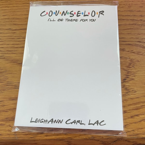 Counselor Notepads, Back to School Gift, Teacher Appreciation Gift ...