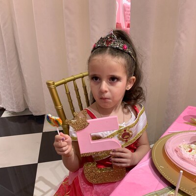 Princess Theme 8 Paper Mache Number, Age Photo Prop, Photo Prop ...