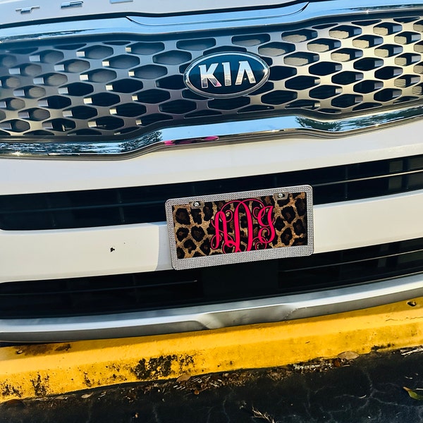 Cheetah Print Personalized License Plate and Accessories, Personalized ...