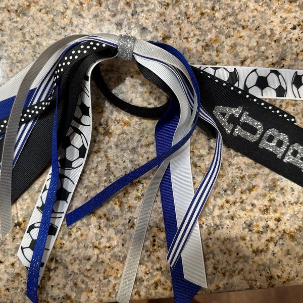 Custom Soccer Ribbon With 1 Glitter Name and 1 Number - Etsy