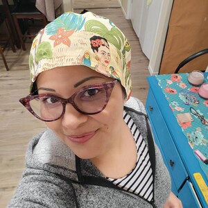 Skeleton Skull Modern Surgical Scrub Cap With Buttons Nurse - Etsy