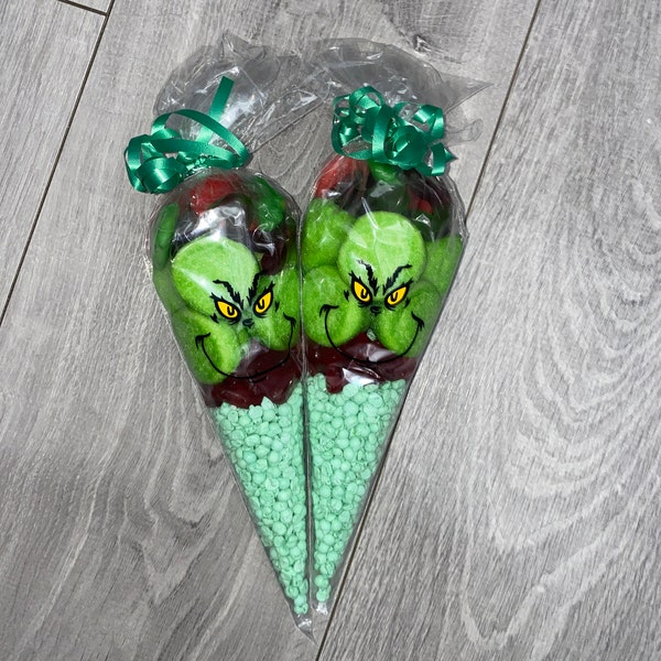 PREORDER Pre Filled the Grinch Sweet Candy Cones Grinch Sweets Stocking ...