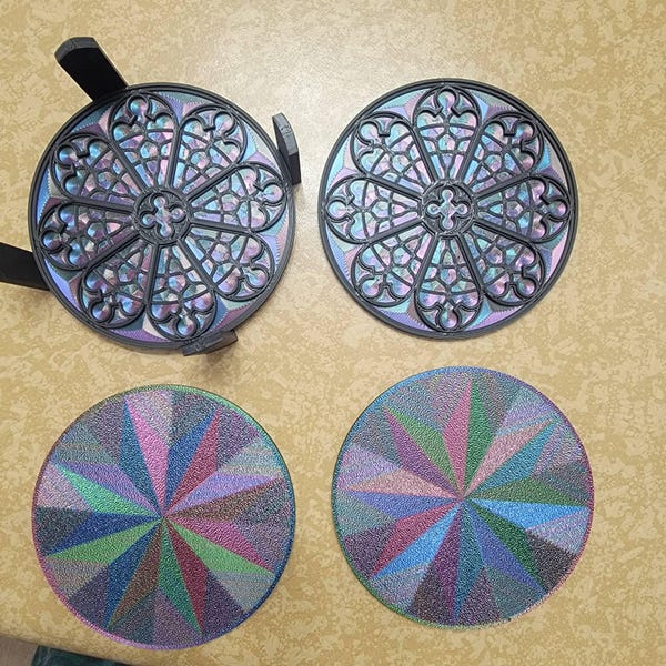 Cathedral Window Coasters - Etsy