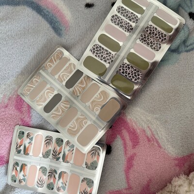 Abstract Spring Pastel Nail Wraps / Nail Strips / Nail Stickers - Etsy