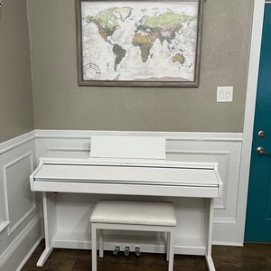 Nautilus World Map Push Pin, World Map Wall Art With USA National Parks ...