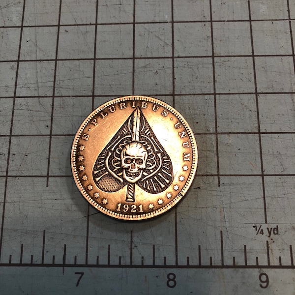HOBO NICKEL Hobo Coin Ace of Spades Skull Collectible Novelty Coin for ...