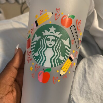 Teacher Starbucks Cold Cup, Personalized. Student Teacher Gift/reusable ...