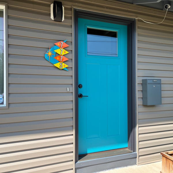 MCM Custom Name Sign Custom House Sign Last Name Acrylic House Sign Mid ...