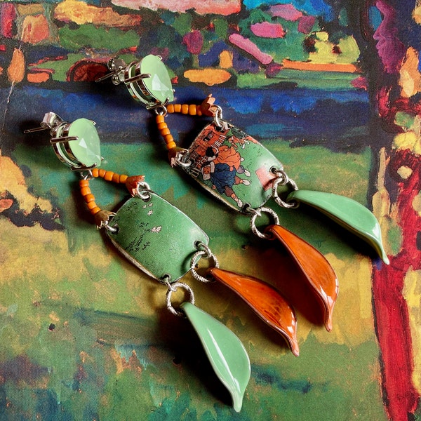 Enameled Alpine Bud Caps / Yellow Enamel / Made to Order - Etsy