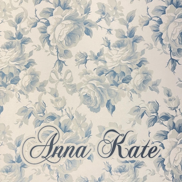 Fancy Rose Pattern Desk Pad, Personalized Cushion Pad, Monogram Desk ...