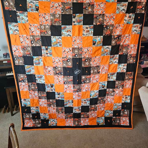 Oliver Tractor Fabric, Logo Toss, Dark Gray - Etsy