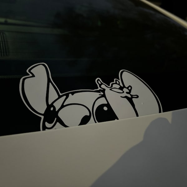 Lilo & Stitch Inspired Stitch Waving Vinyl Decal Car Window, Bumper ...