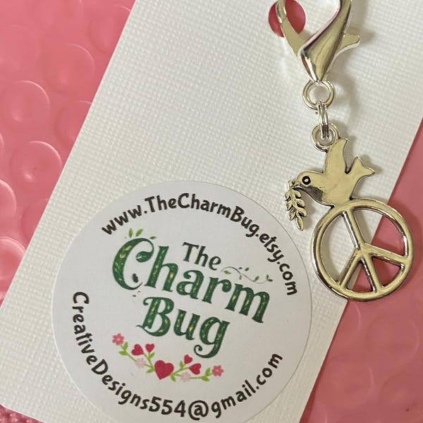 AUTISM AWARENESS Enamel Clip-on, Lobster Clasp Charm Stitch Marker ...