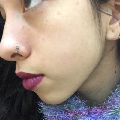 Mermaid Tears Teal, Red & Green Nose Ring Nickel-free Nose Jewelry Sold ...