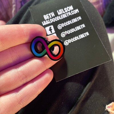 Rainbow Infinity Spectrum PIN Autistic Neurodiversity Acrylic - Etsy