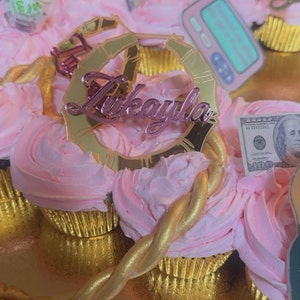 Two Legit 2 Quit Birthday Cake Topper With Crown Peace Hand Sign ...