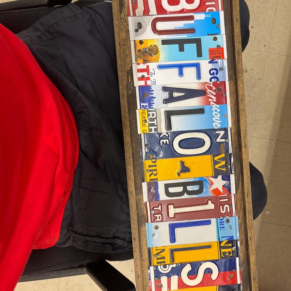 Custom Rustic Empty Wood License Plate Display Frame With Key Hooks ...