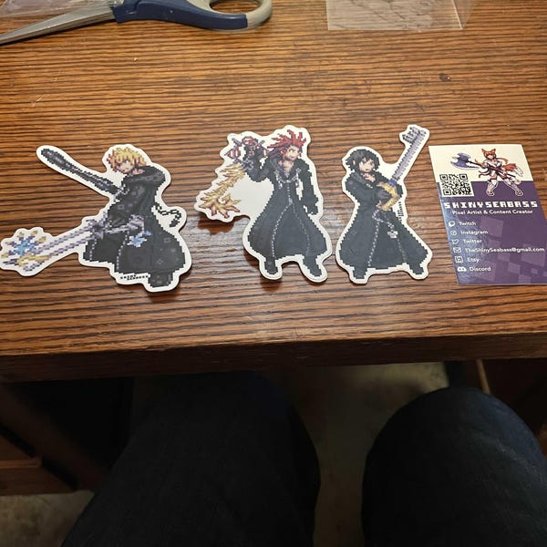 Kingdom Hearts 3 Pixel Art Stickers | Roxas, Lea, Xion, Aqua, Terra ...