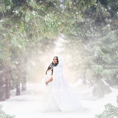 Digital Background, Winter Background, Digital Backdrop, Snow, Misty ...