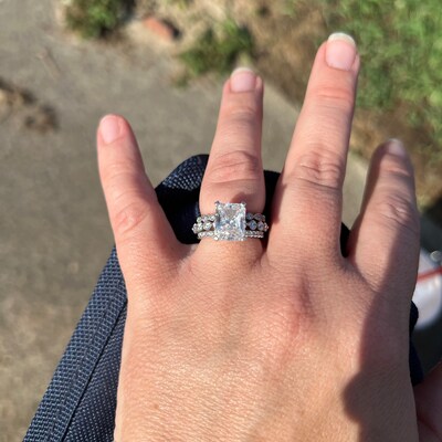 2.75ct Emerald Cut Art Deco Bridal Set Wedding Ring - Etsy