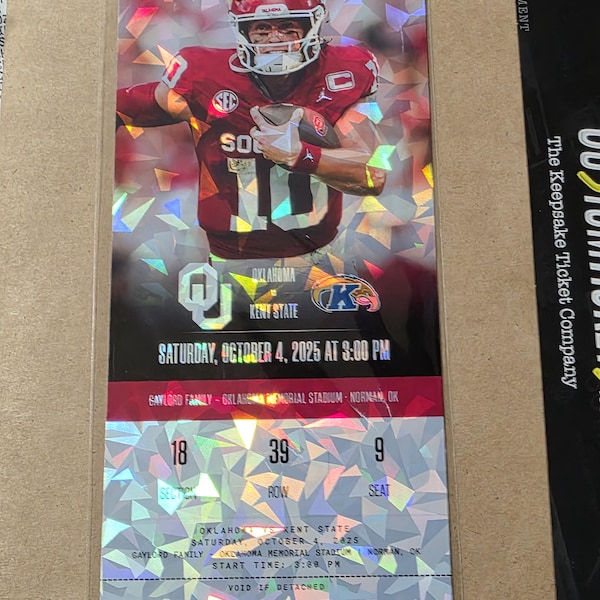 Physical Custom Football Game Ticket, Personalizable Printed Tickets to ...
