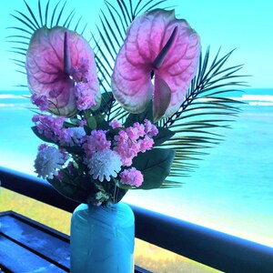 14 Gray Roses Buds, Long Stems, Bush Bouquet, Artificial Roses, Silk ...