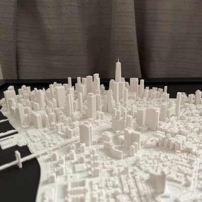 Seattle 3D City Map 3D Printed Buildings Wall Decor - Etsy