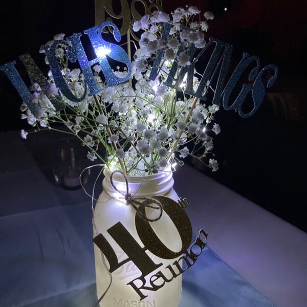 50th Reunion, Class Reunion Centerpiece, Class Reunion, Party Table ...