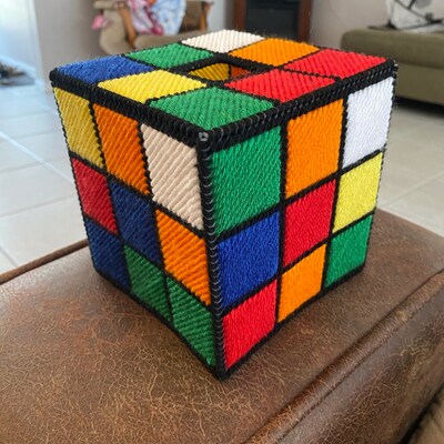 Nintendo Mario Video Game Handmade Plastic Canvas Tissue Box Cover Home ...