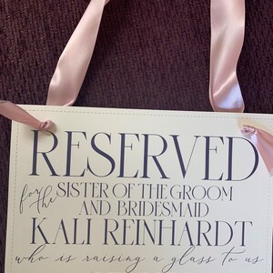 Father of the Bride Memorial Sign for Wedding Chair Banner to Reserve ...