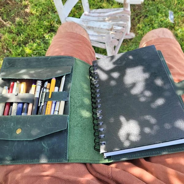 Leather Journals Notebook, A6 Notebook Cover, Engraved Journal Cover ...