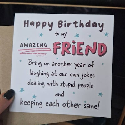 Besties Are Like a Good Bra: Best Friend Card, Birthday Card for Bestie ...