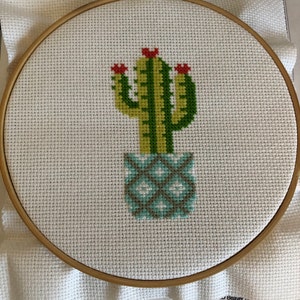Cactus Cross Stitch Pattern PDF Modern Cross Stitch Cacti Cross Stitch ...