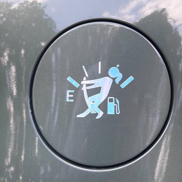 Funny Car Decal, Gas Cap Decal, Empty Gas Gauge, Funny Gas Gauge ...