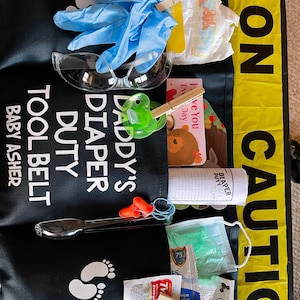 Daddy Diaper Duty Tool Belt New Dad Gift Baby Shower Dad Survival Kit ...