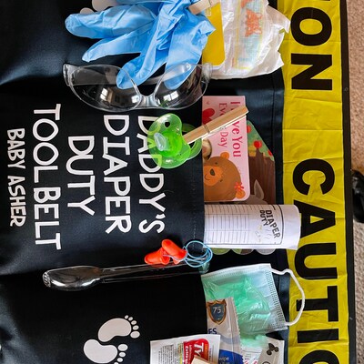 Daddy Diaper Duty Tool Belt New Dad Gift Baby Shower Dad Survival Kit ...