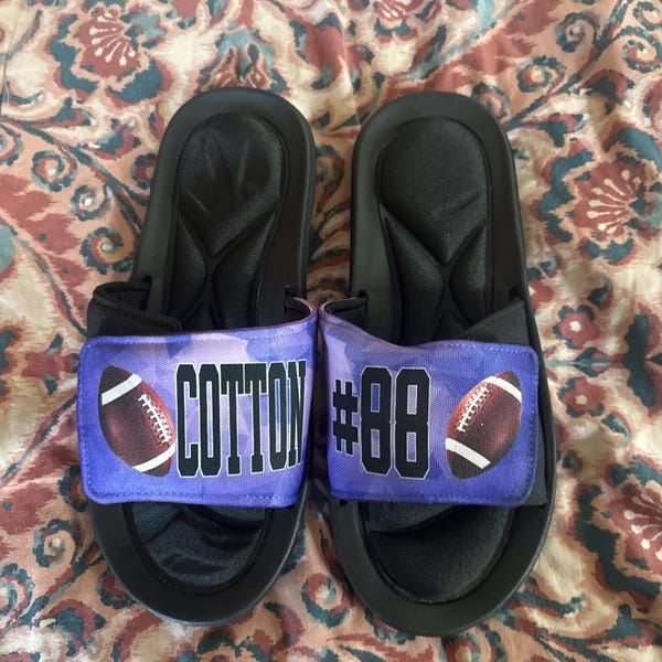 Custom Softball Slides Flip Flops Sandals Custom Fastpitch Slides ...