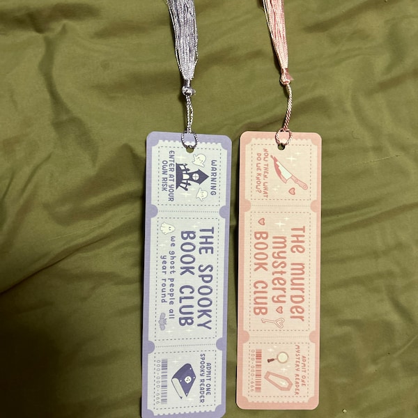 Murder Mystery Book Club Bookmark | Spooky Bookmark | Mystery Thriller ...