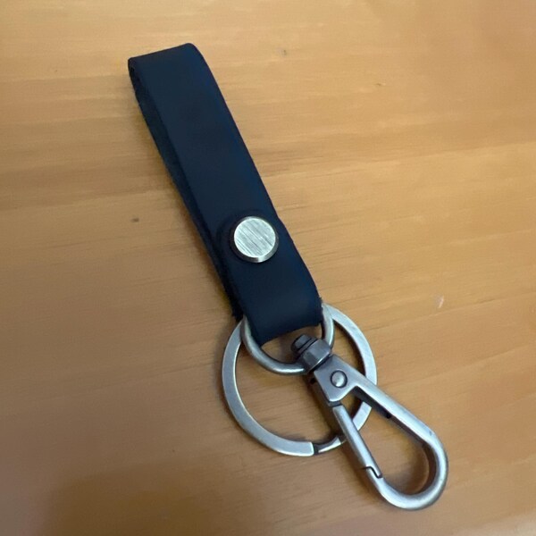 Genuine Leather Key Case Wallet Pouch Bag Keychain Holder With Key Ring ...