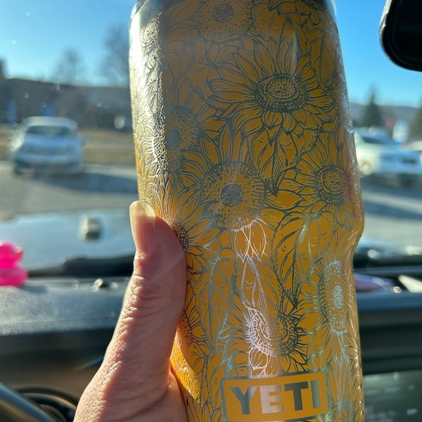 Yeti 30oz Alpine Yellow Sunflower - Laser Engraved 360 Degree - Etsy