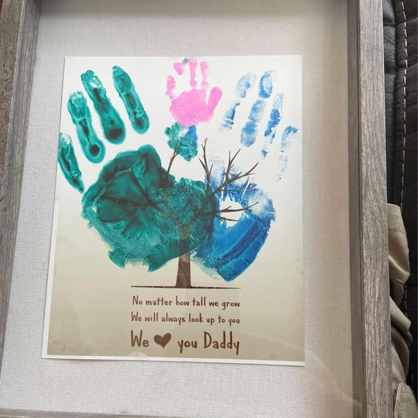 No Matter How Tall We Grow / Tree Handprint Art Craft / Fathers Day ...