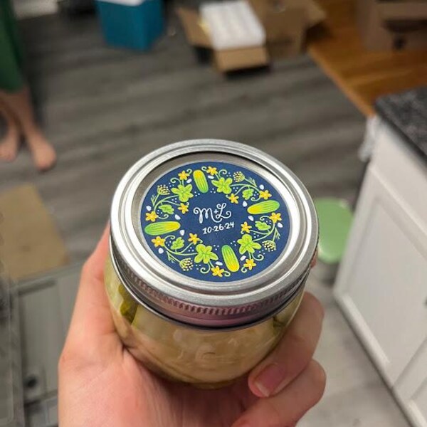 Custom Pickle Canning Labels - Sheet of 12 Stickers - Etsy