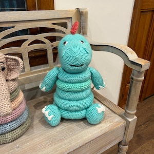 Dino Stacking Toy Crochet Pattern PDF, Amigurumi Stegosaurus Nursery ...