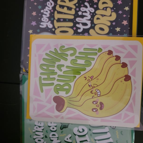 Thanks A Bunch Banana Thank You Card: Funny Pun Greeting - Etsy