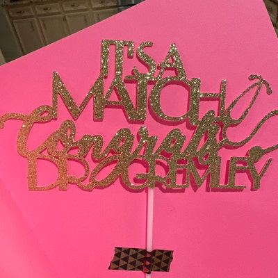 Match Day Cake Topper-doctor Graduation Gift-custom Dr. Cake Topper ...