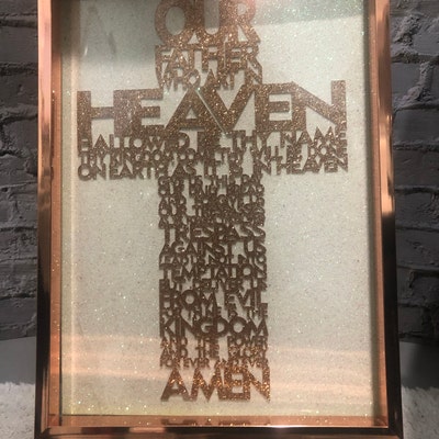 Lord's Prayer Lasercut Cross File. Our Father Cross Svg Lord's Prayer ...
